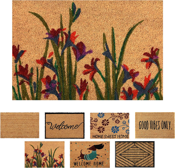 Non Slip Printed Mats 100% Natural Coir Coconut Mat 40x60 cm – MILOSC